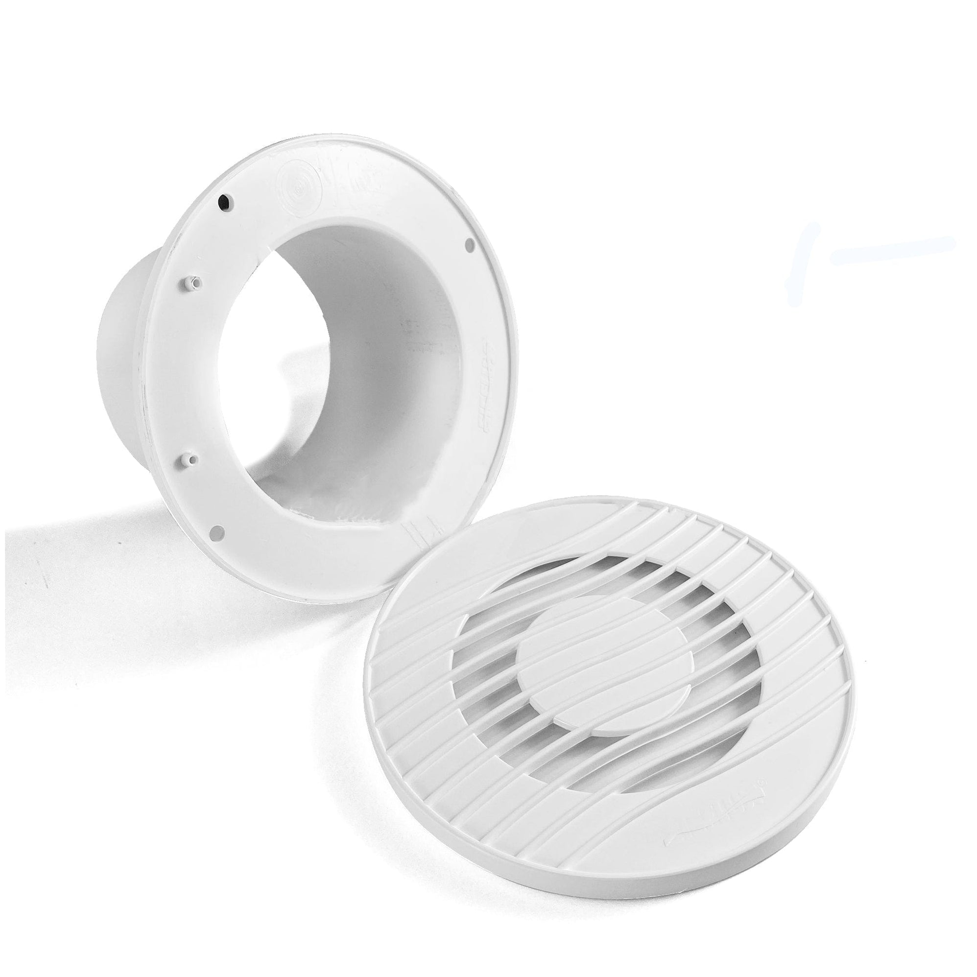 Kit Instalação com Duto Flexivel PVC Branco, Grelha de Acabamento Difu ...